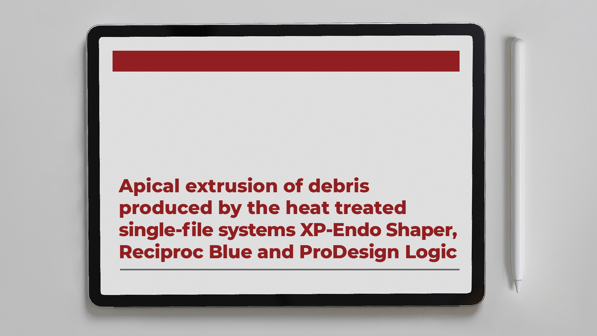 Apical extrusion of debris produced by the heat treated single-file ...
